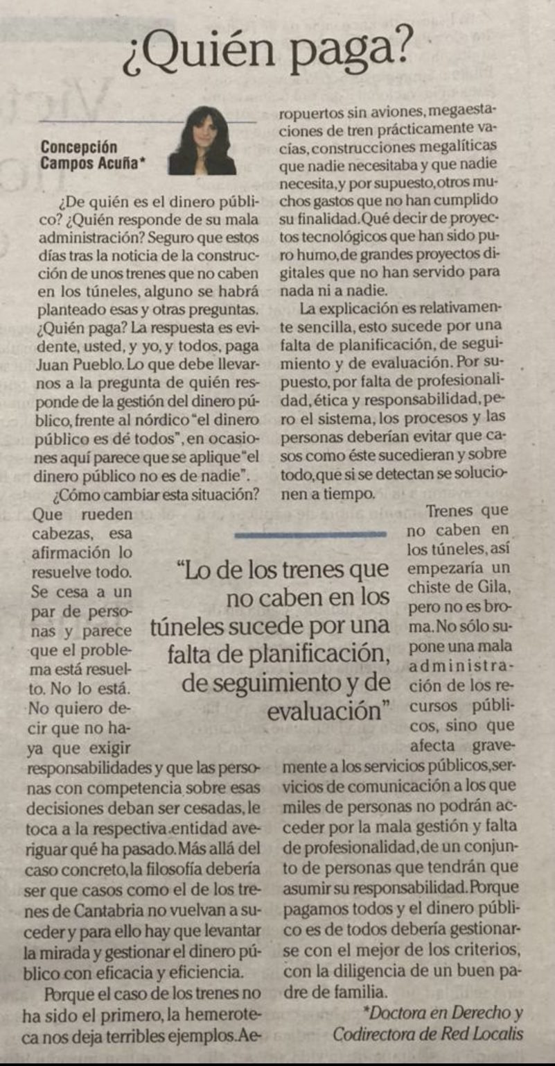 ¿Quién paga? – Concepción Campos